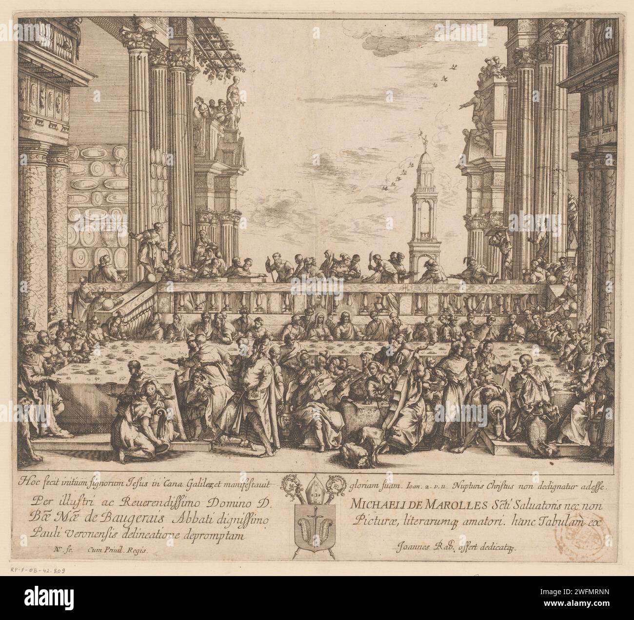Wedding in Kana, Nicolas Cochin, After Paolo Veronese, 1620 - 1681 ...
