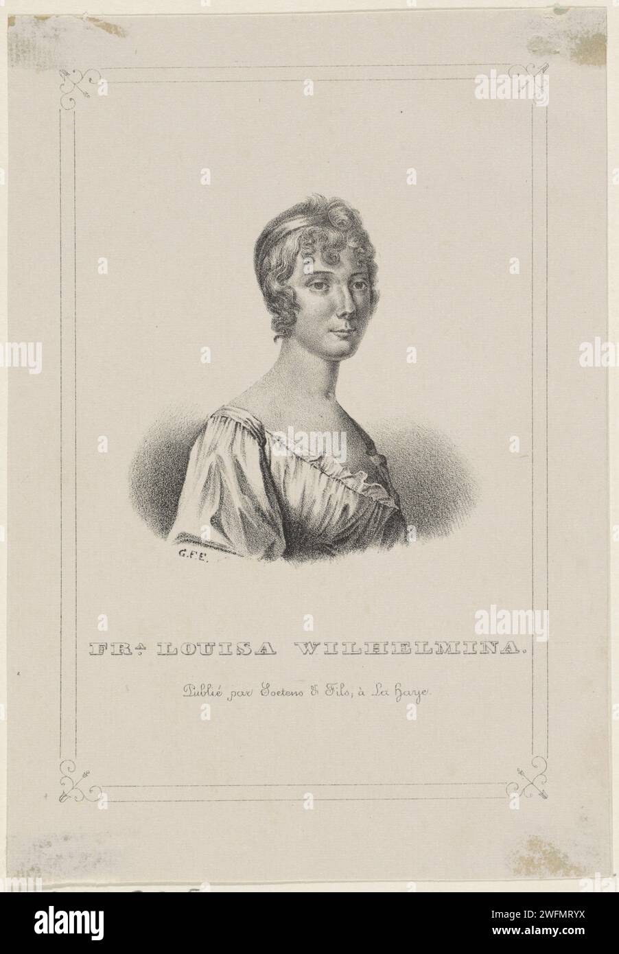 Portrait of Louise, princess of Oranje-Nassau, Gerhardus Fredericus ...