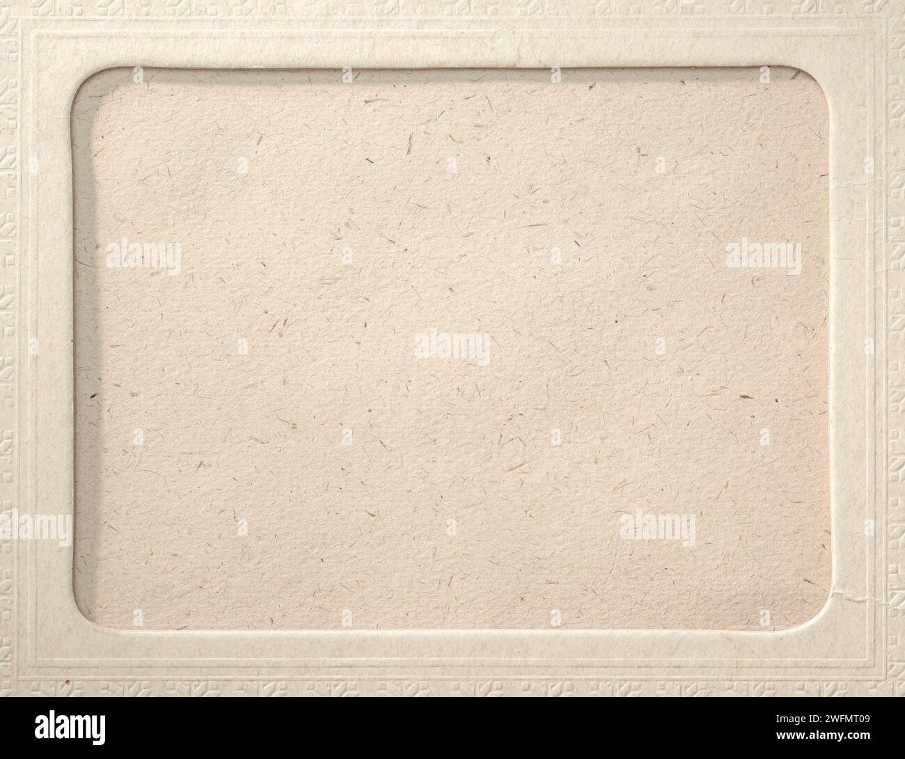 Blank Textured Recycled Paper In Picture Frame With Embossed Border ...