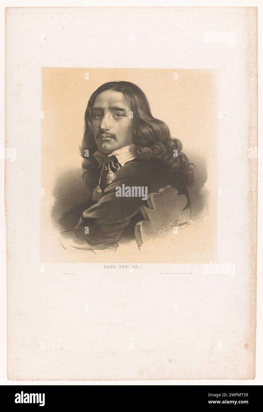 Portrait of Paulus Potter, Nicolas Maurin, c. 1826 - 1852 print Paris ...