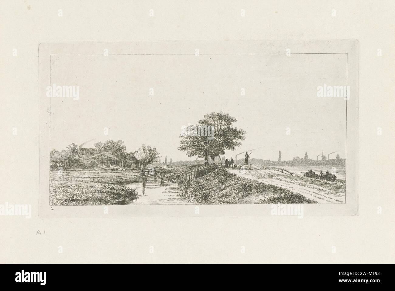 Landscape with Sloten, Jan van Lokhorst, 1858 print Landscape with ...