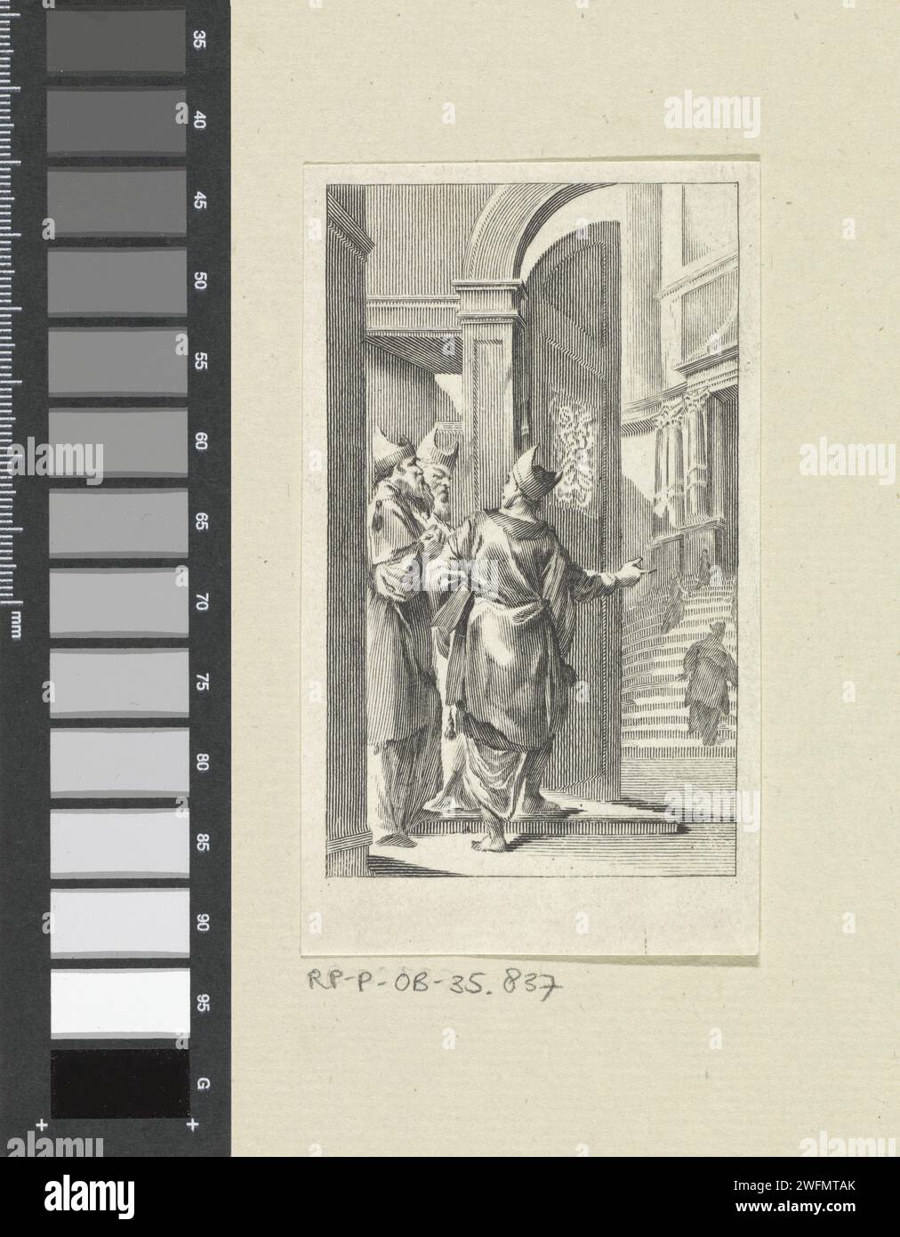 Three priests at Portaal van Heiligom, Giovanni Cattini (attributed to ...