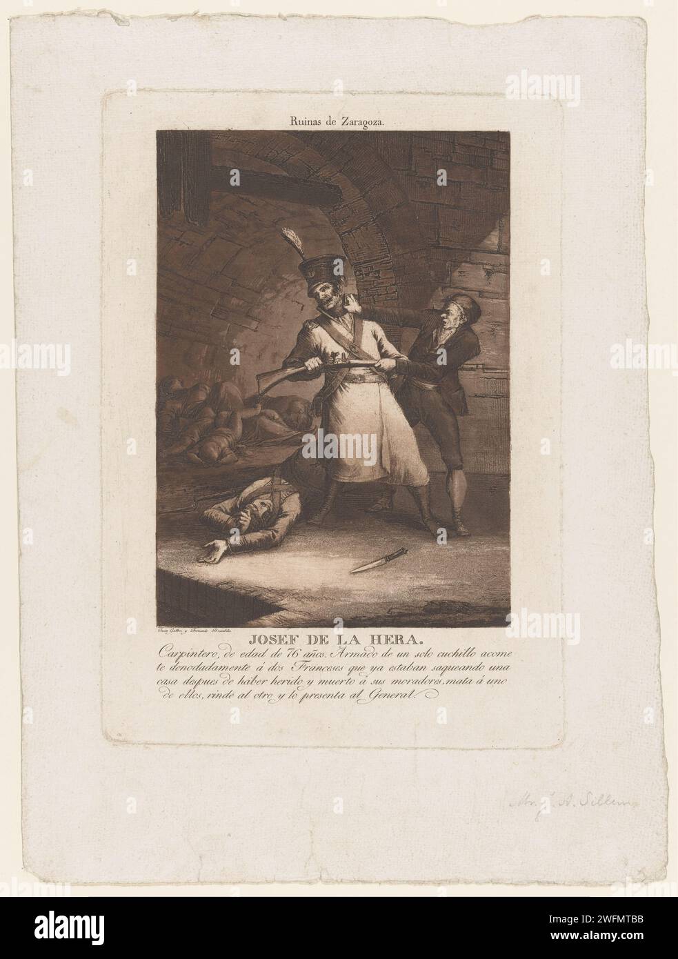 Josef de la Hera fight with a French soldier, Juan Galvez, 1808 - 1814 ...