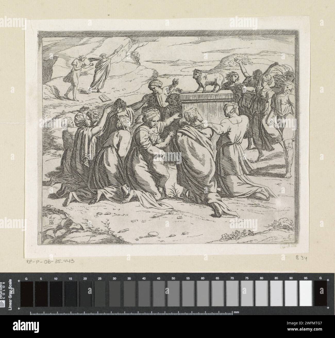 Adoration of the Golden Calf, Orazio Borgananni, After Rafaël, 1615 ...