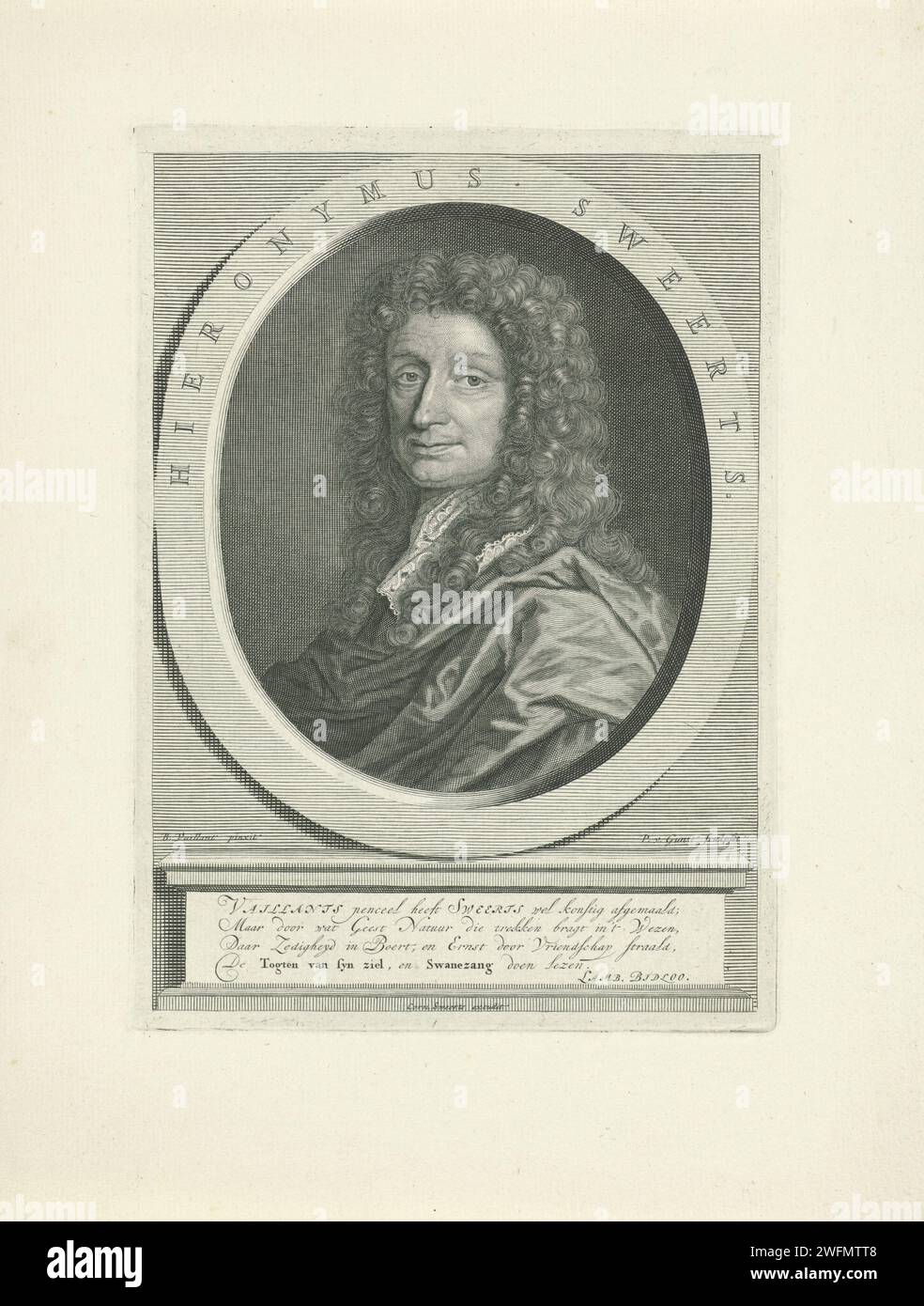 Portrait of Hieronymus Sweerts, Pieter van Gunst, After Bernard ...