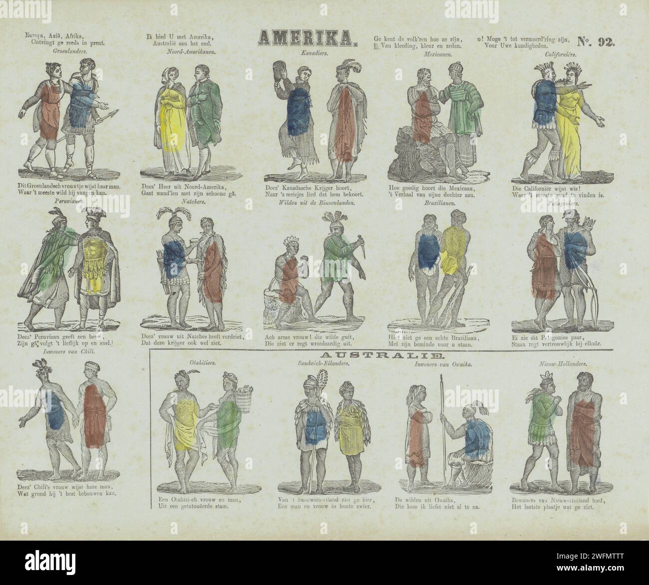 America / Australia, 1850 - 1870 print Leaf with 15 performances from ...