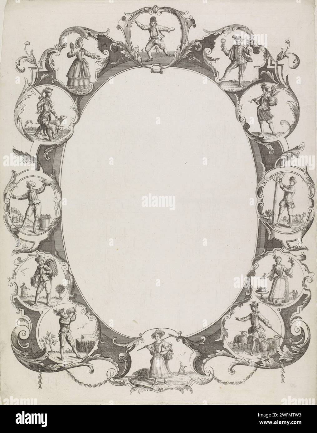 Wish letter with twelve months, c. 1700 - c. 1899 print Wish letter ...