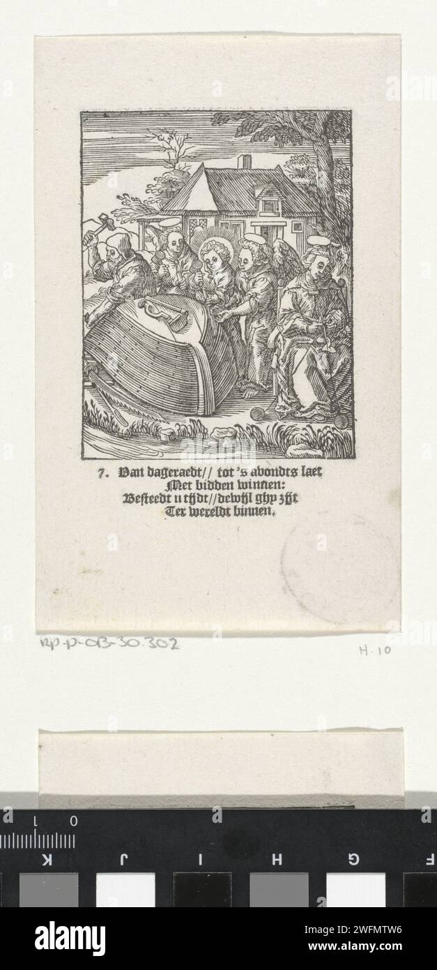 Christkind builds a ship, Christoffel van Sichem (II), After Hieronymus ...