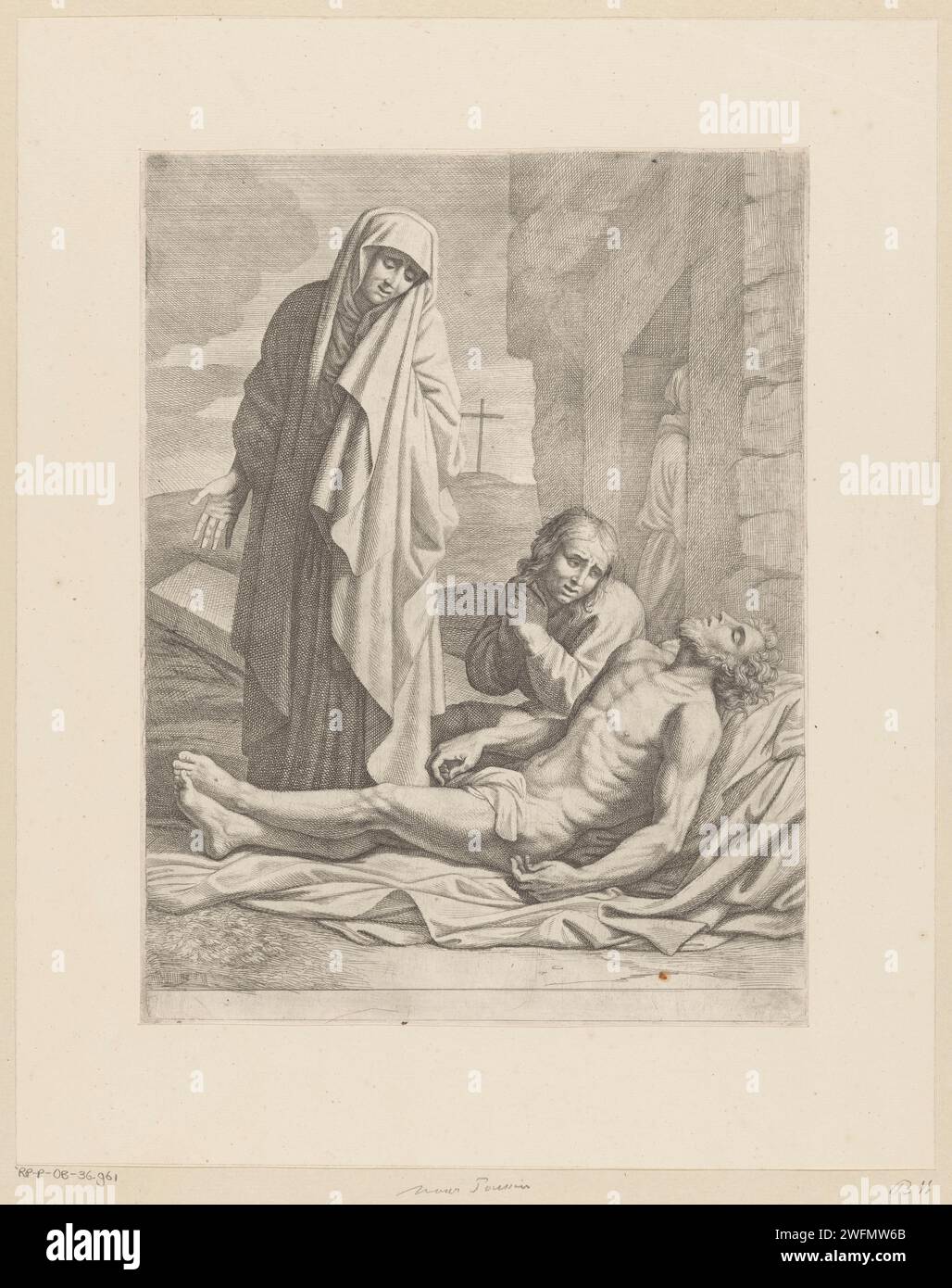 Leeks of Maria and Johannes, Pietro del Po, after Nicolas Poussin, 1620 - 1692 print Maria and ...