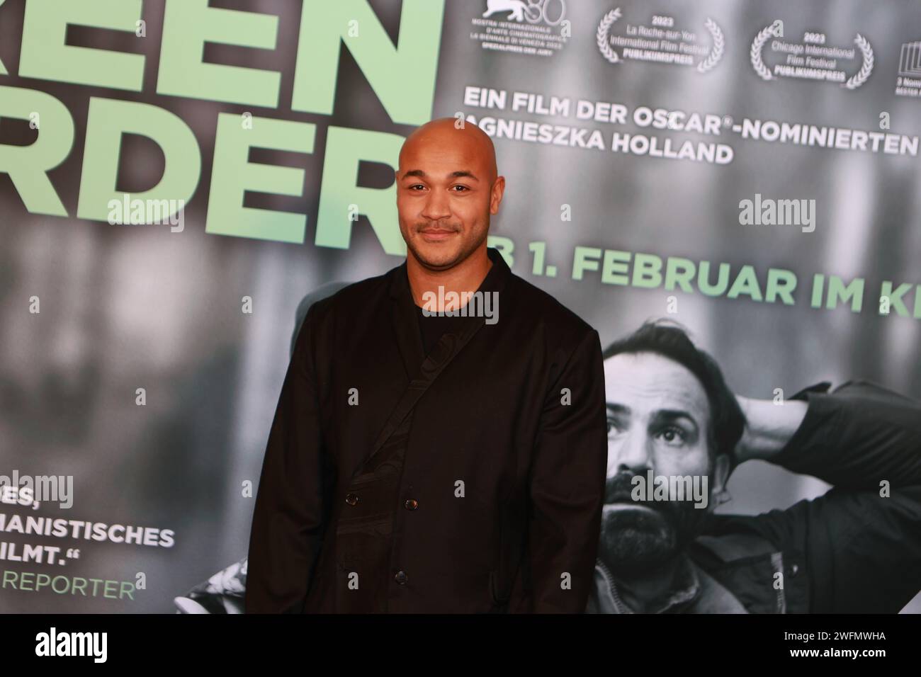 Berlin, Germany. 30th Jan, 2024. Berlin: The photo shows Actor Malick Bauer before the Berlin ...