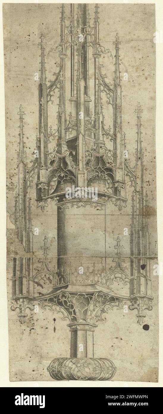 Gotische Monstring, 1465 - 1485 print Fragment of Monstrans. Printed on ...