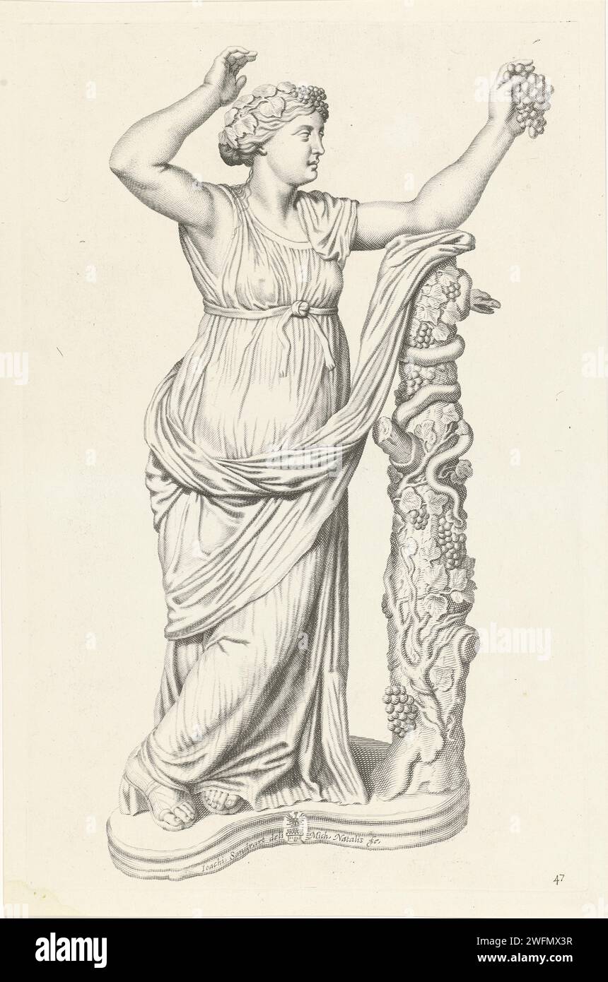 Statue of a BaccSante, Michel Natalis, After Joachim von Sandrart (I ...