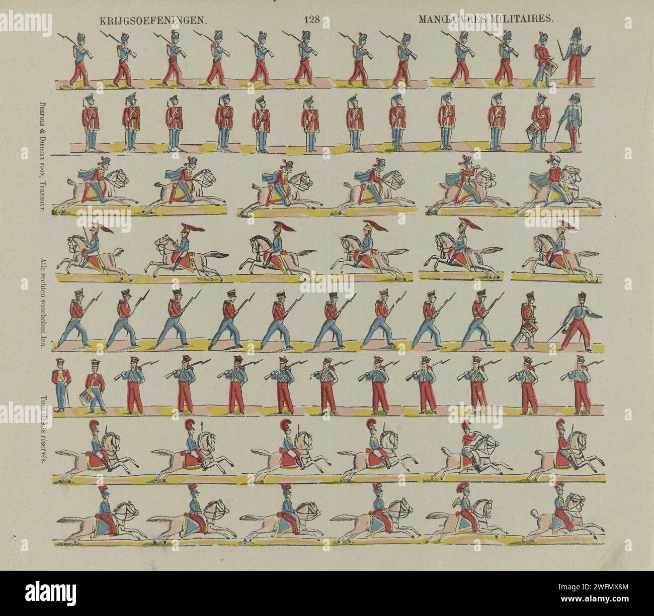 Miles of Miles / Maneuvers Military, 1833 - 1911 print Leaf with 8 ...