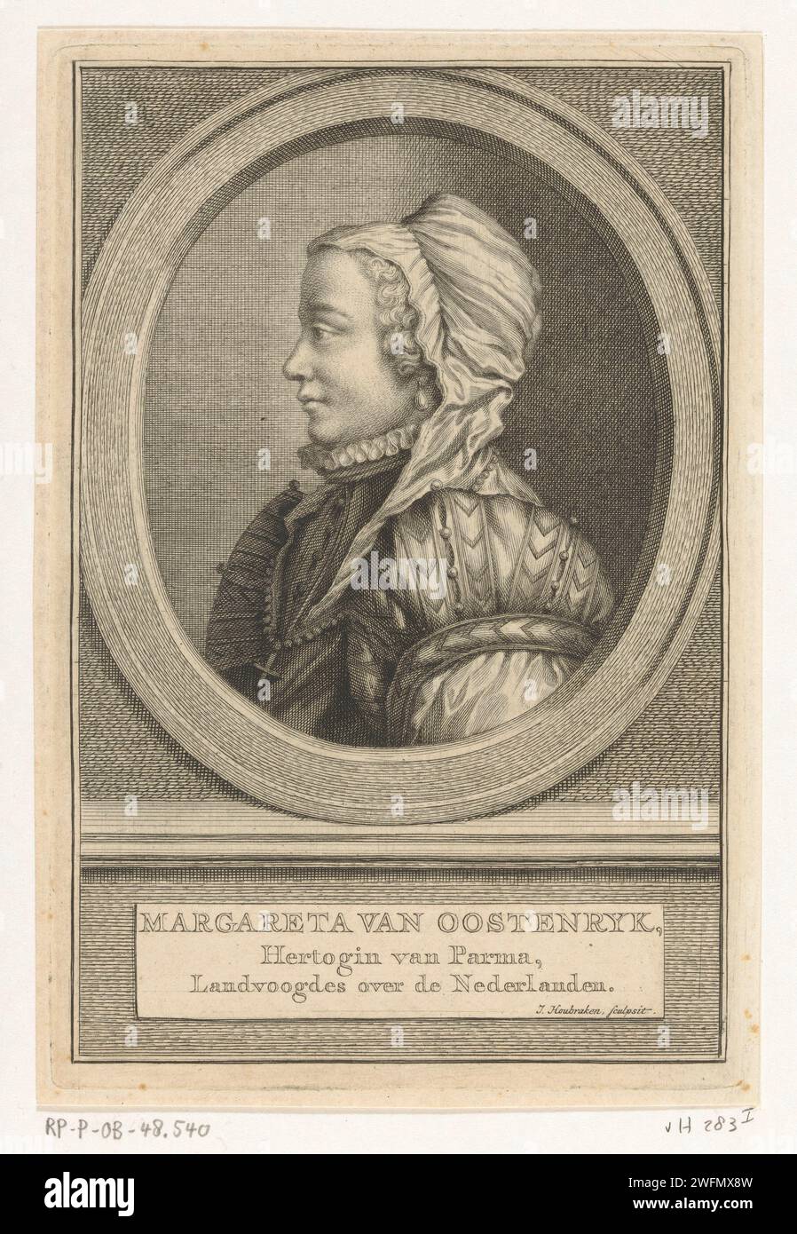 Portrait of Margaretha van Parma, Landvoogdes of the Netherlands, Jacob ...