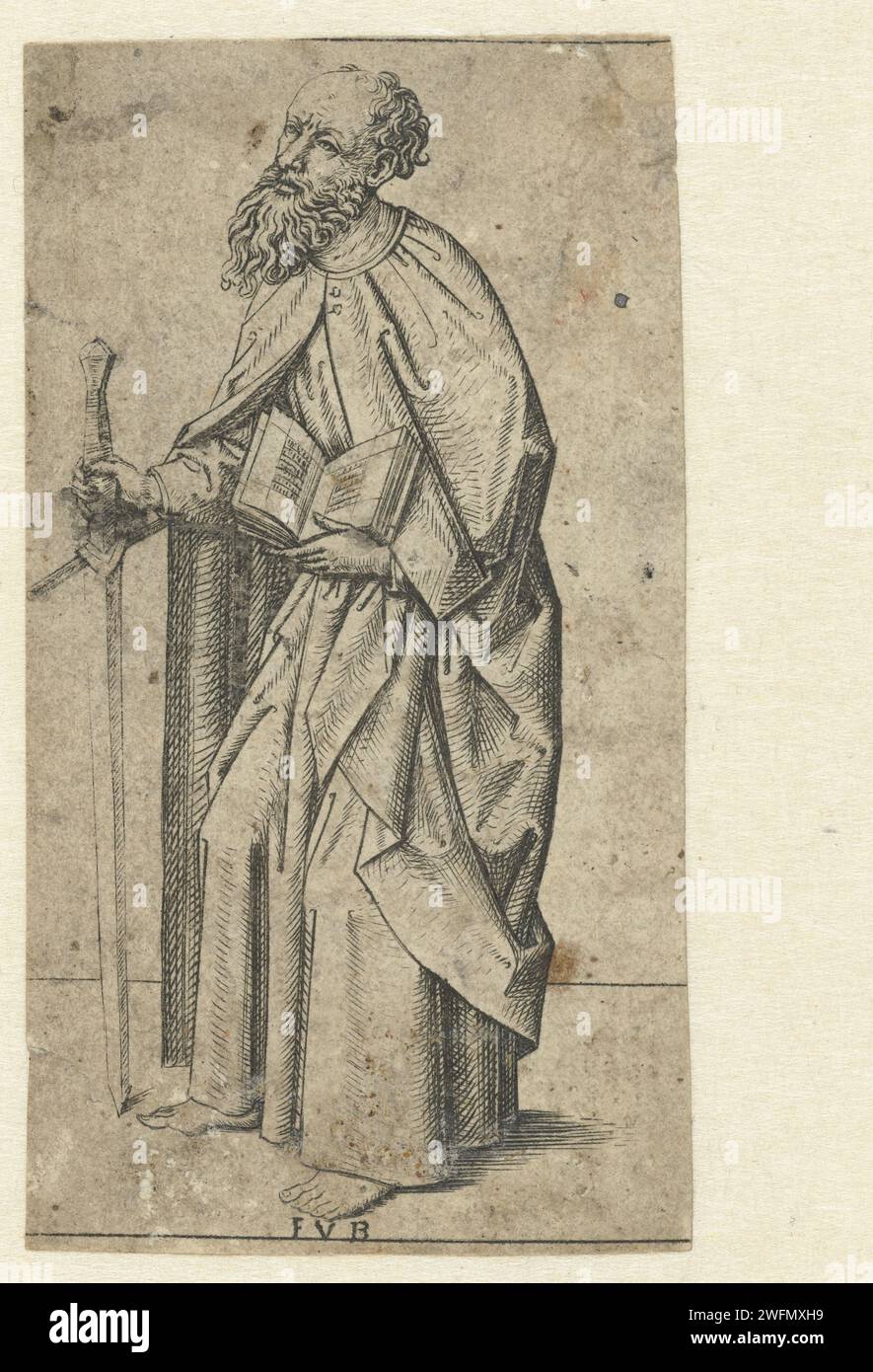 Apostel Paul, Meester FVB, 1475 - 1500 print Apostle with book and ...