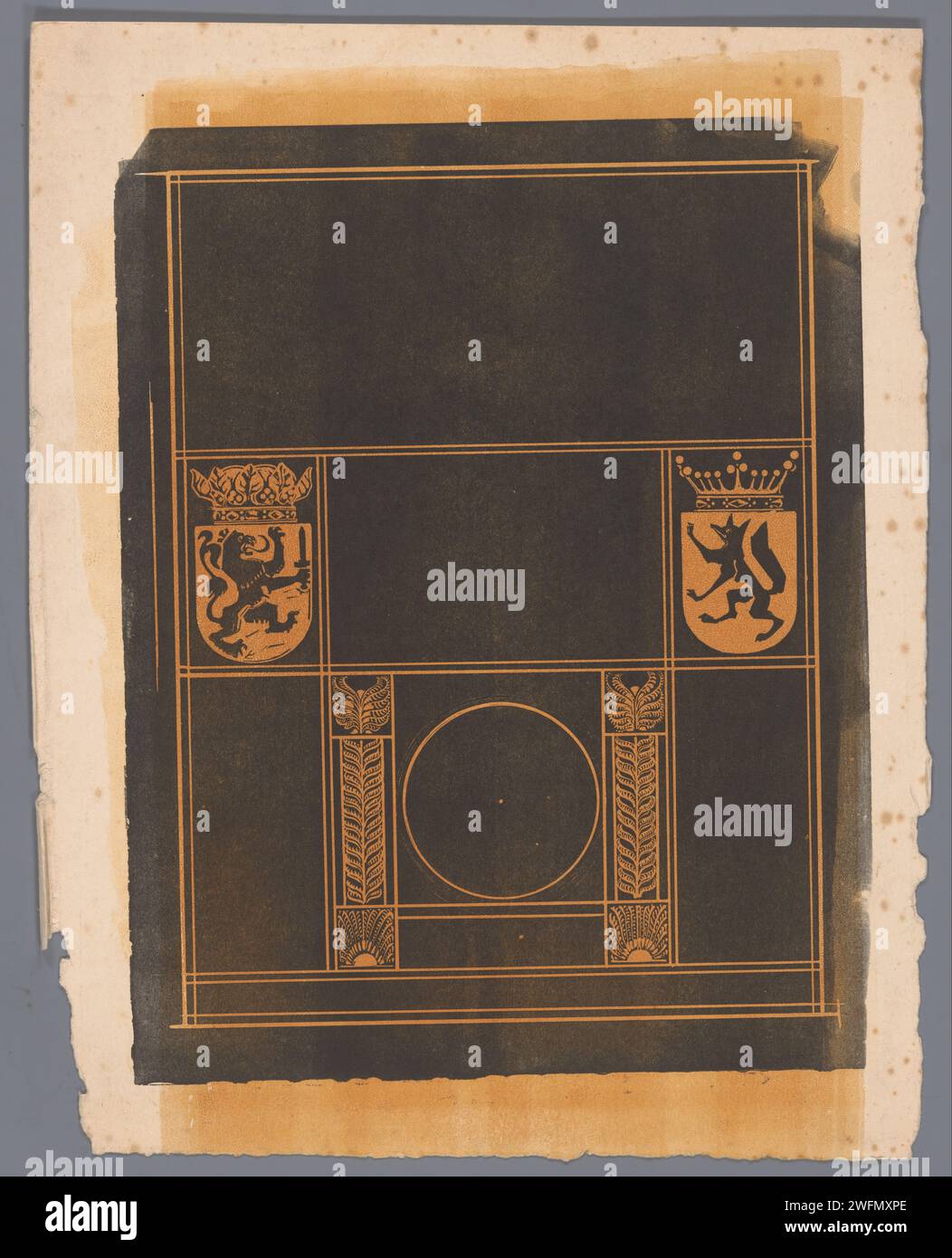 Design for title page for: Stijn Streuvels, Reinaert de Vos, 1910 ...