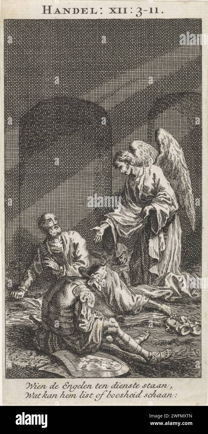 Liberation of Peter from prison, Anonymous, After Jan Luyken, 1712 ...