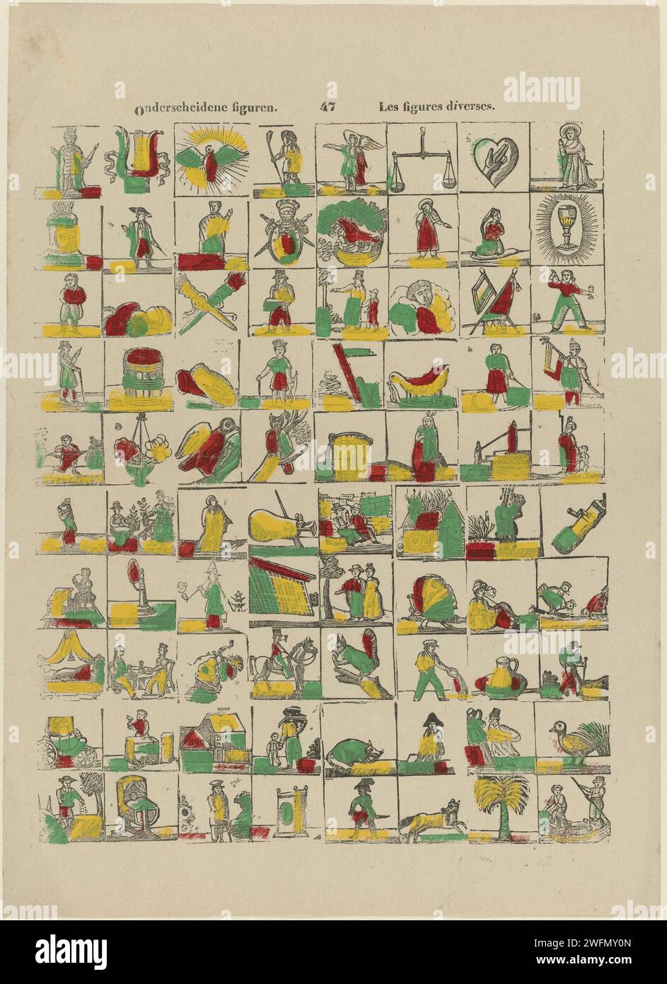 Distinguish figures / Les Figures Diverses, 1856 - 1900 print Leaf with ...