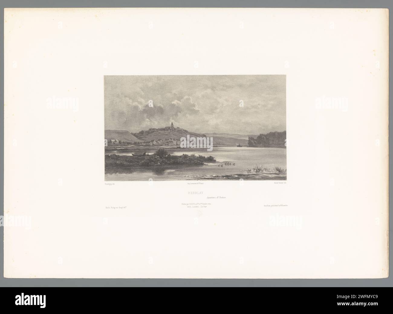 View of Herblay, Emile Louis Vernier, After Charles-François Daubigny ...