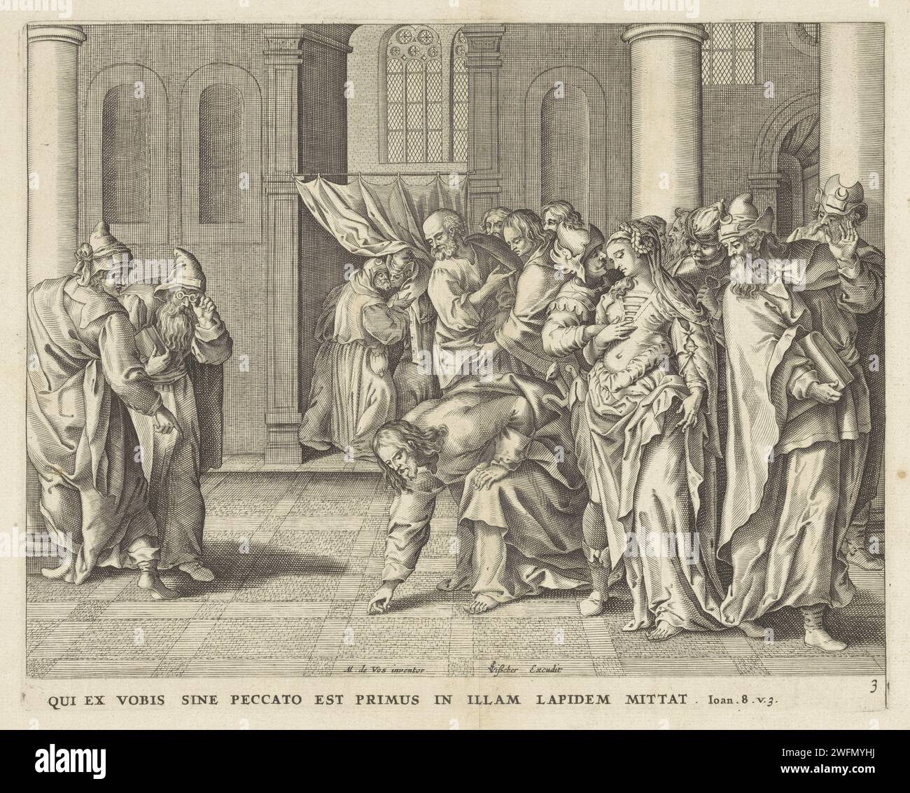 Christ and the adulterous woman, Anonymous, After Jan-Baptist Barbé ...