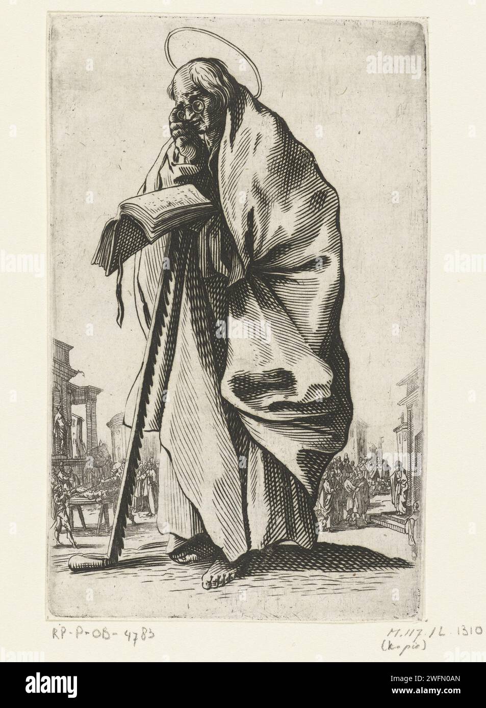 Apostel Simon, Anonymous, After Jacques Callot, 1631 - 1699 print Simon ...