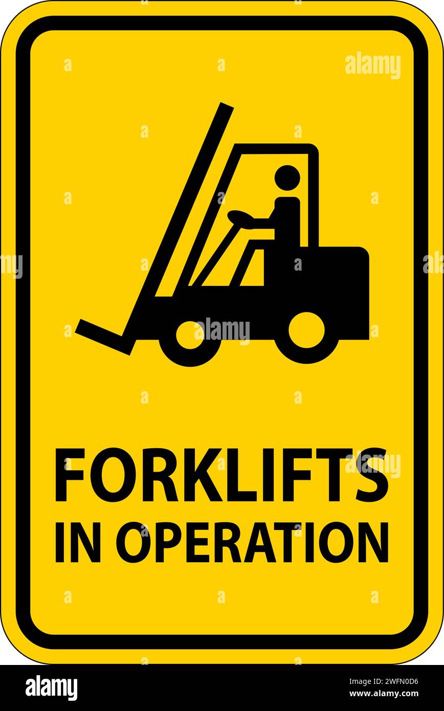 Fork lift in construction site Stock Vector Images - Alamy