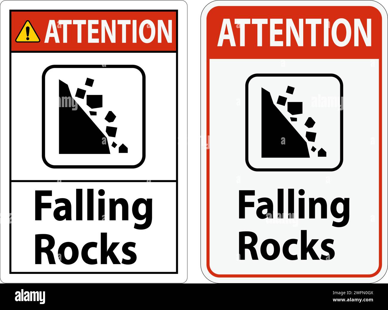 Attention rocks Stock Vector Images - Alamy