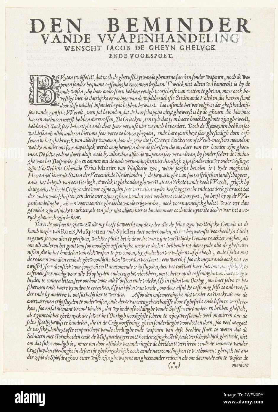 Explanation of the arms acting of Roers Musquetten and the Spiessen ...