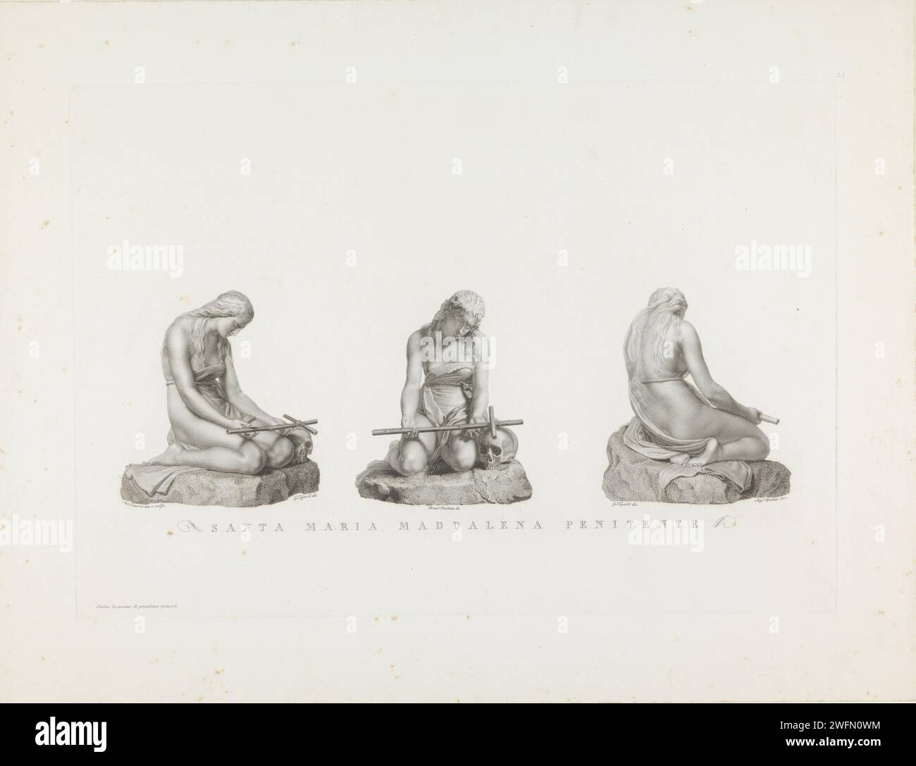 De Boetvaardige Maria Magdalena, Angelo Bertini, After Francesco ...