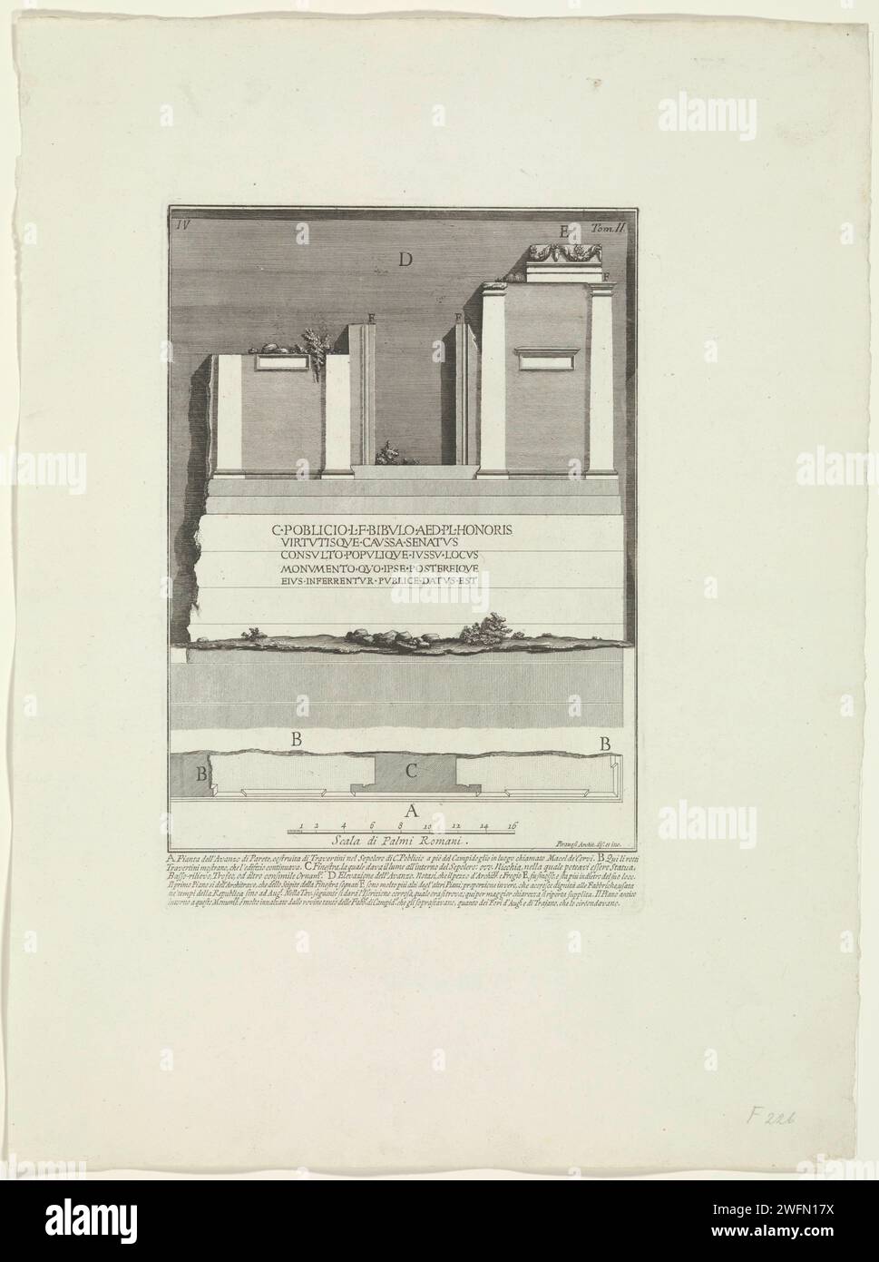 Restanten van de Graftombe Van C. Bibulus, Rome, Giovanni Battista ...