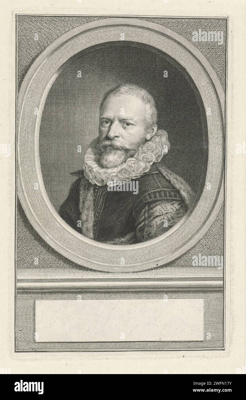 Portrait of Rombout Hogerbeets, Jacob Houbraken, After Jan Antonisz van ...