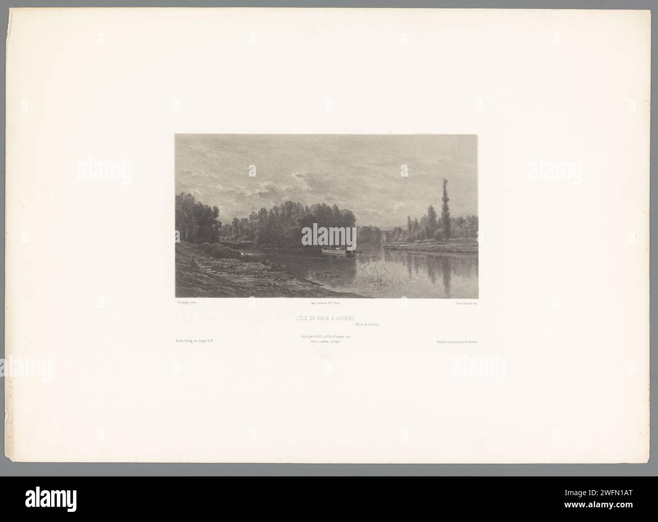 Het Eiland Vaux Bij Auvers-sur-Oise, Emile Louis Vernier, After Charles ...