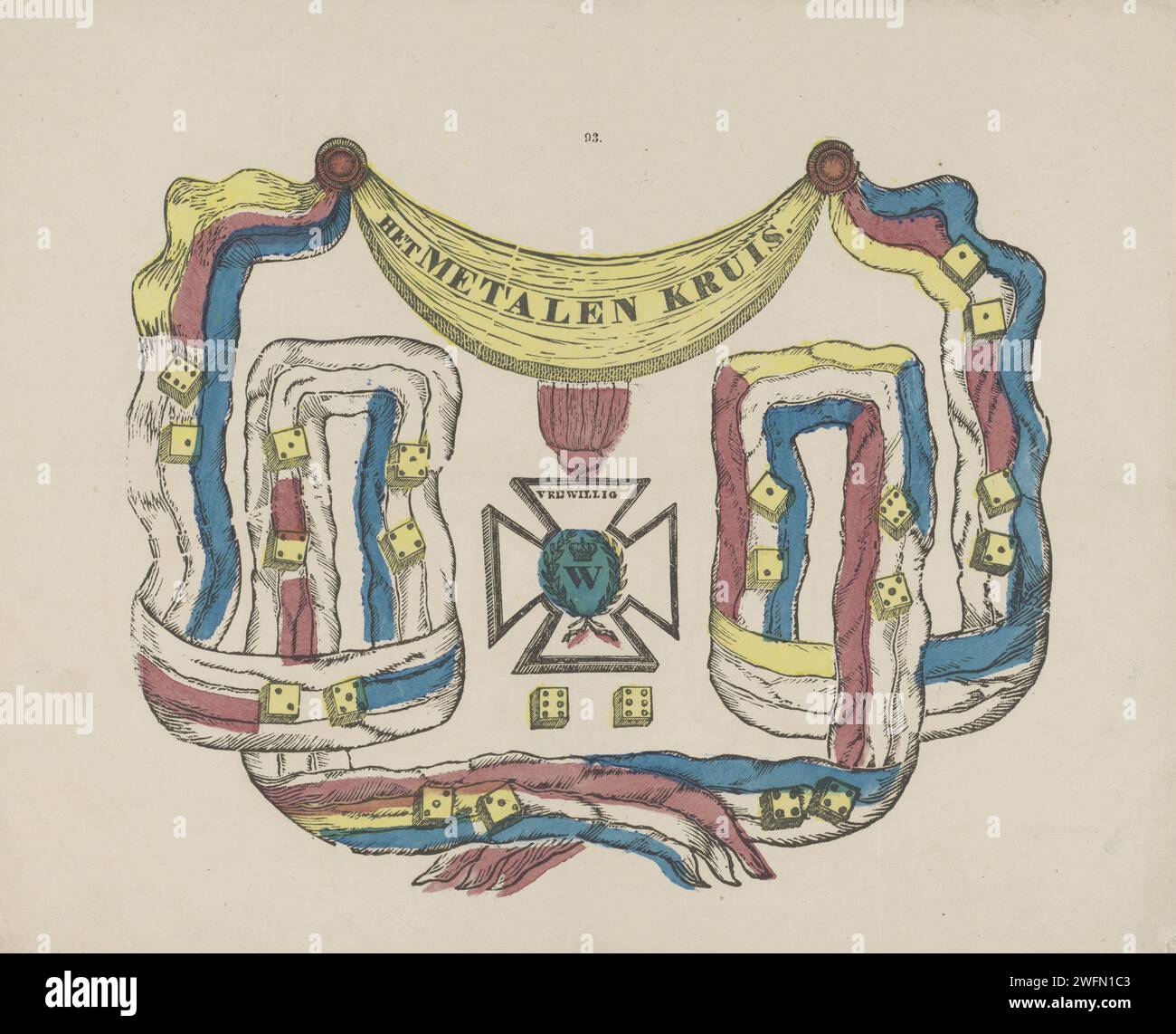Het Metal Kruis, 1848 - 1881 print. gameboard Board game called the ...
