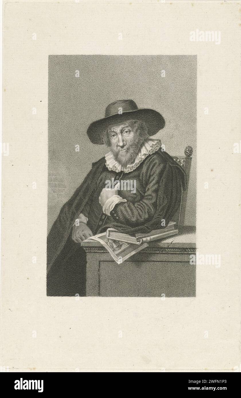 Portrait of Roemer Visscher, Pieter van der Meulen, After Jan Stolker ...