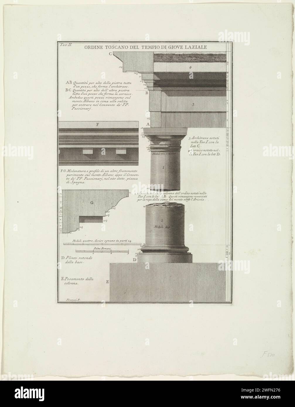 Details of the temple of Jupiter Latiaris, Giovanni Battista Piranesi ...