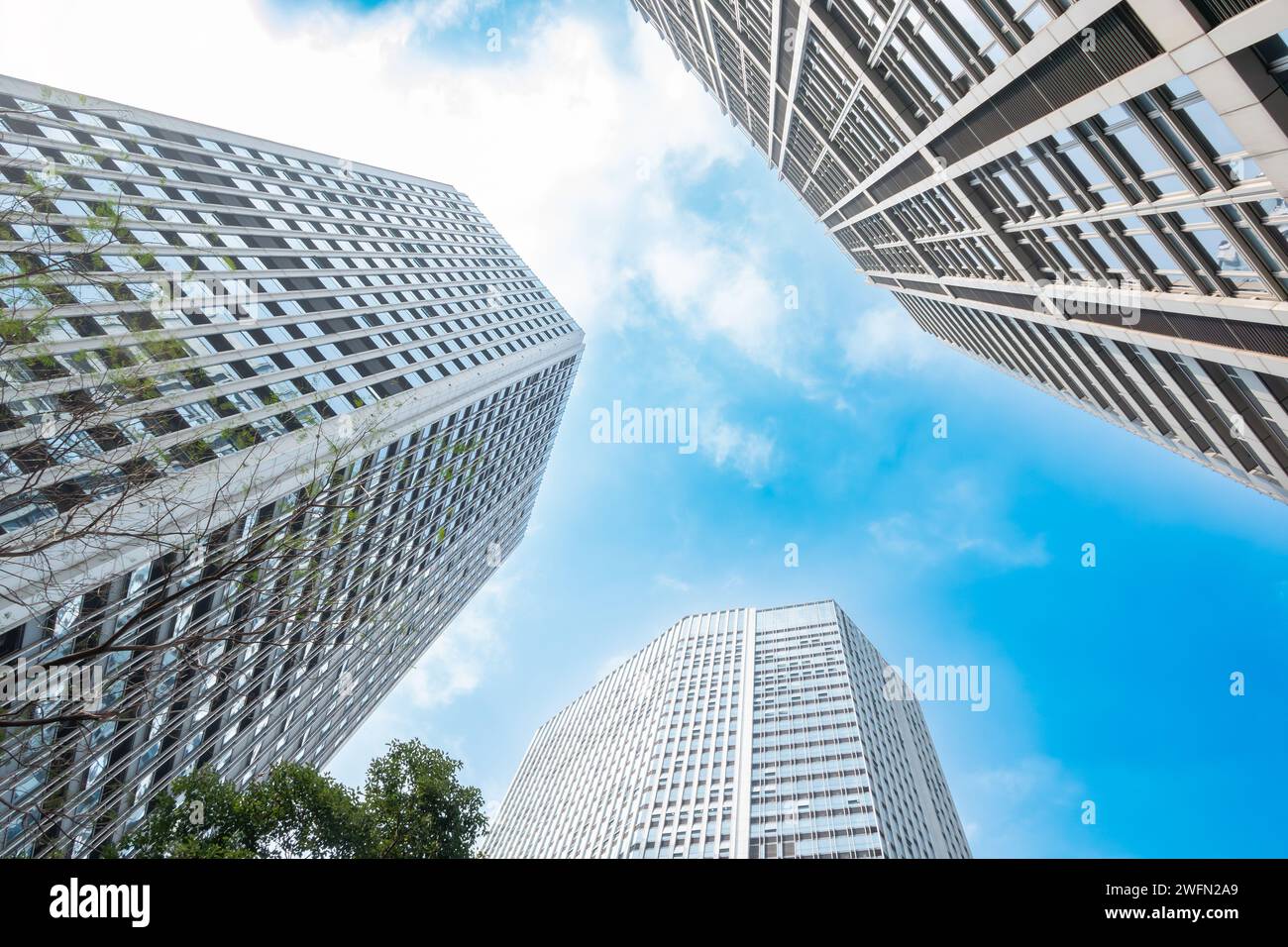commercial buildings in a cloudy day horizontal composition Stock Photo ...