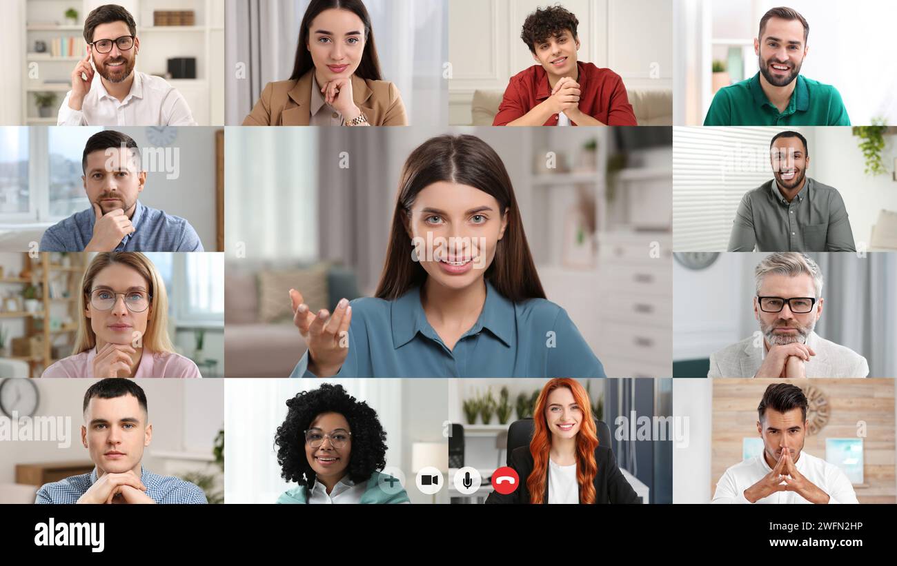 Video call interface african hi-res stock photography and images - Alamy