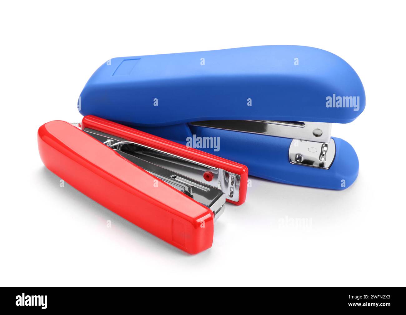 Two new bright staplers isolated on white Stock Photo - Alamy
