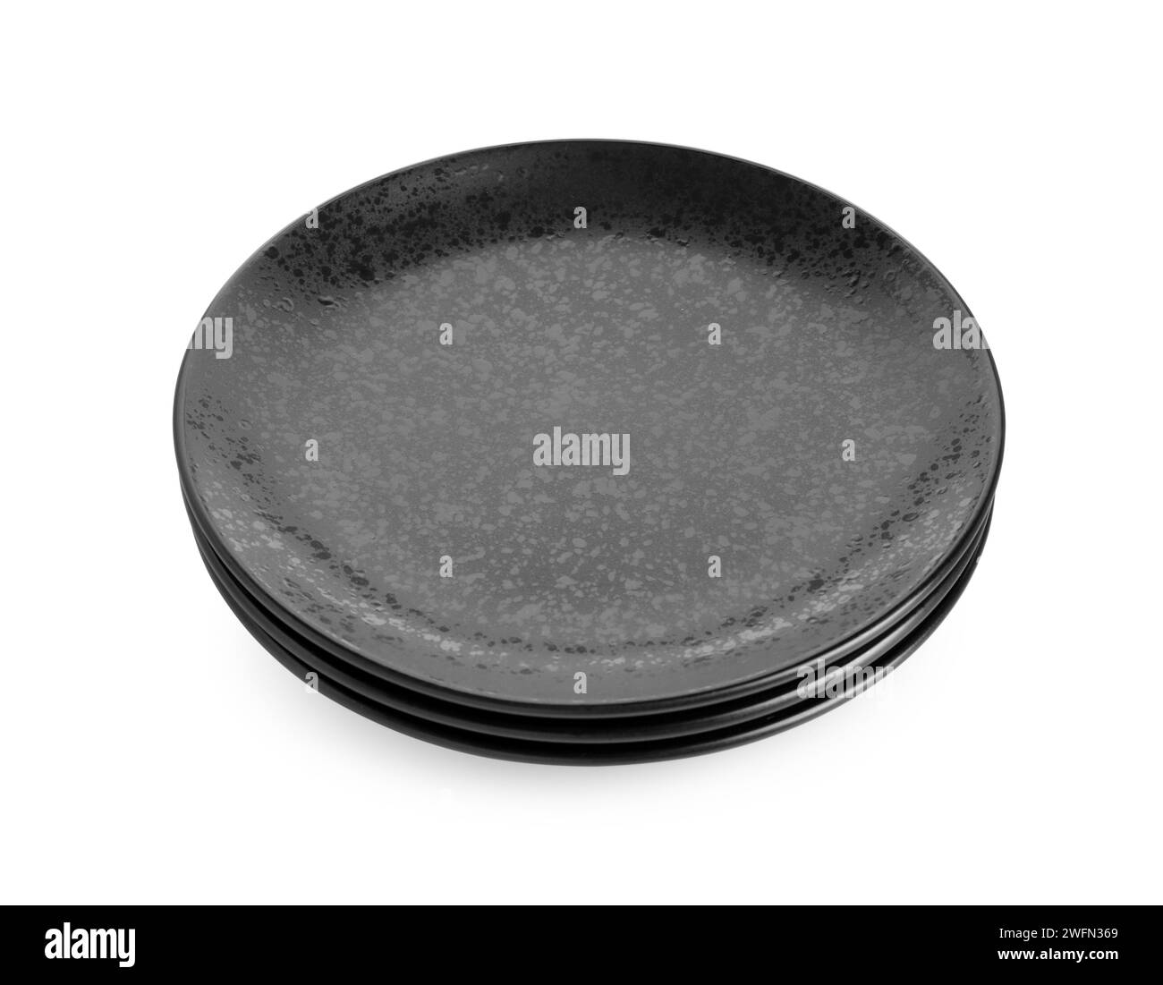 Stylish table setting plates Black and White Stock Photos & Images - Alamy