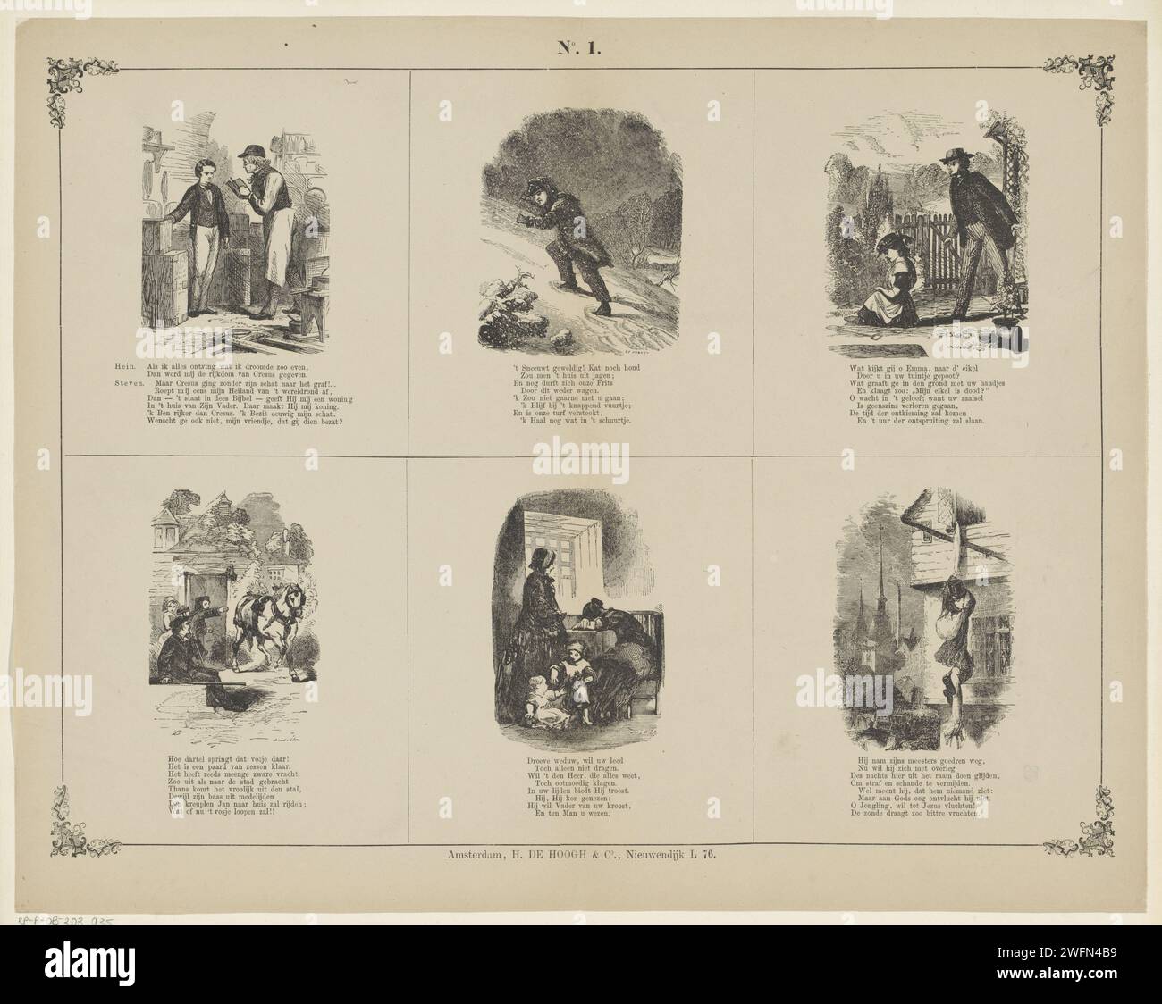 Various scenes, 1866 - 1871 print Leaf with 6 performances of various ...