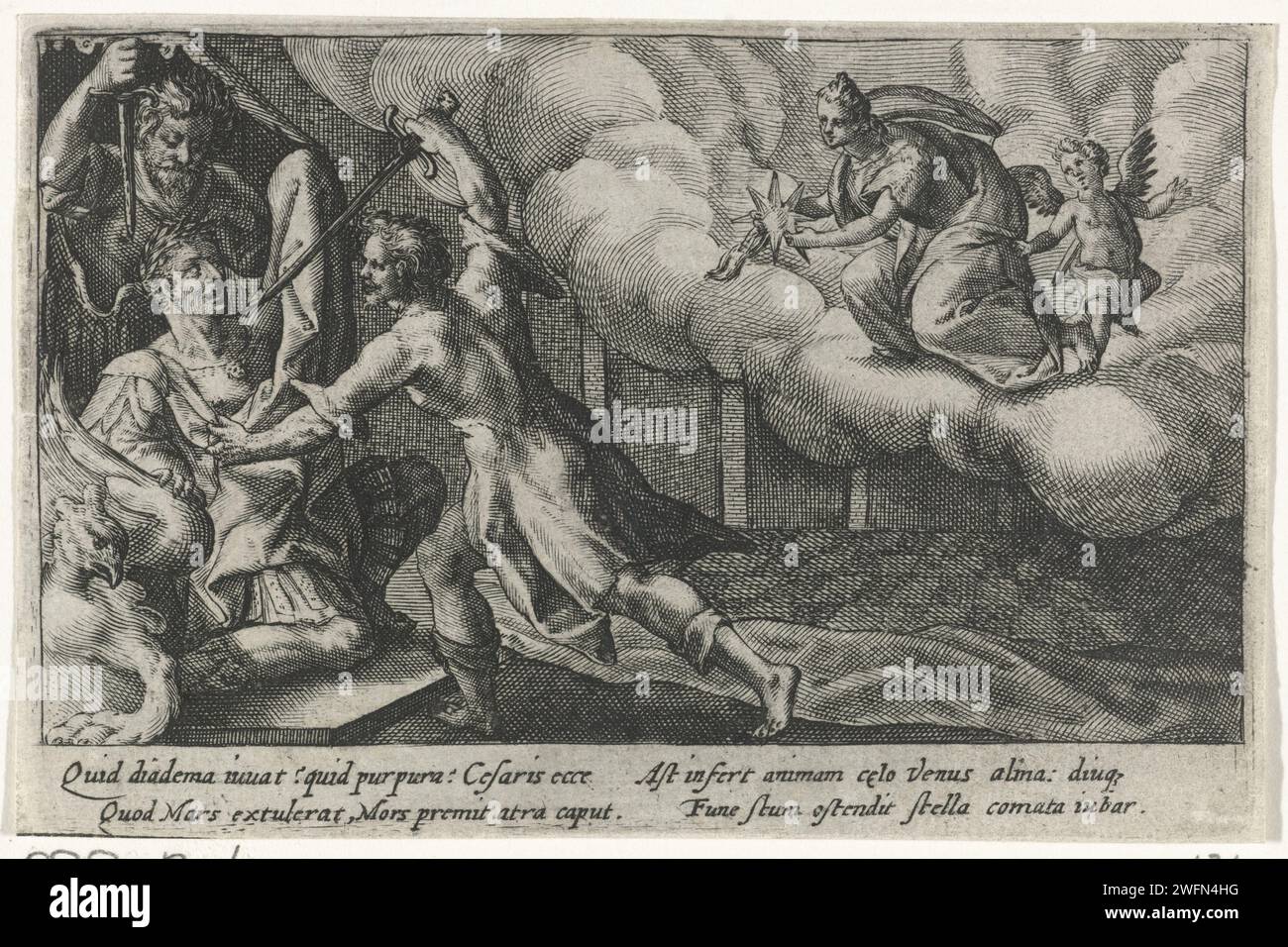 Murder of Julius Caesar, Crispijn van de Passe (I), 1602 - 1607 print ...