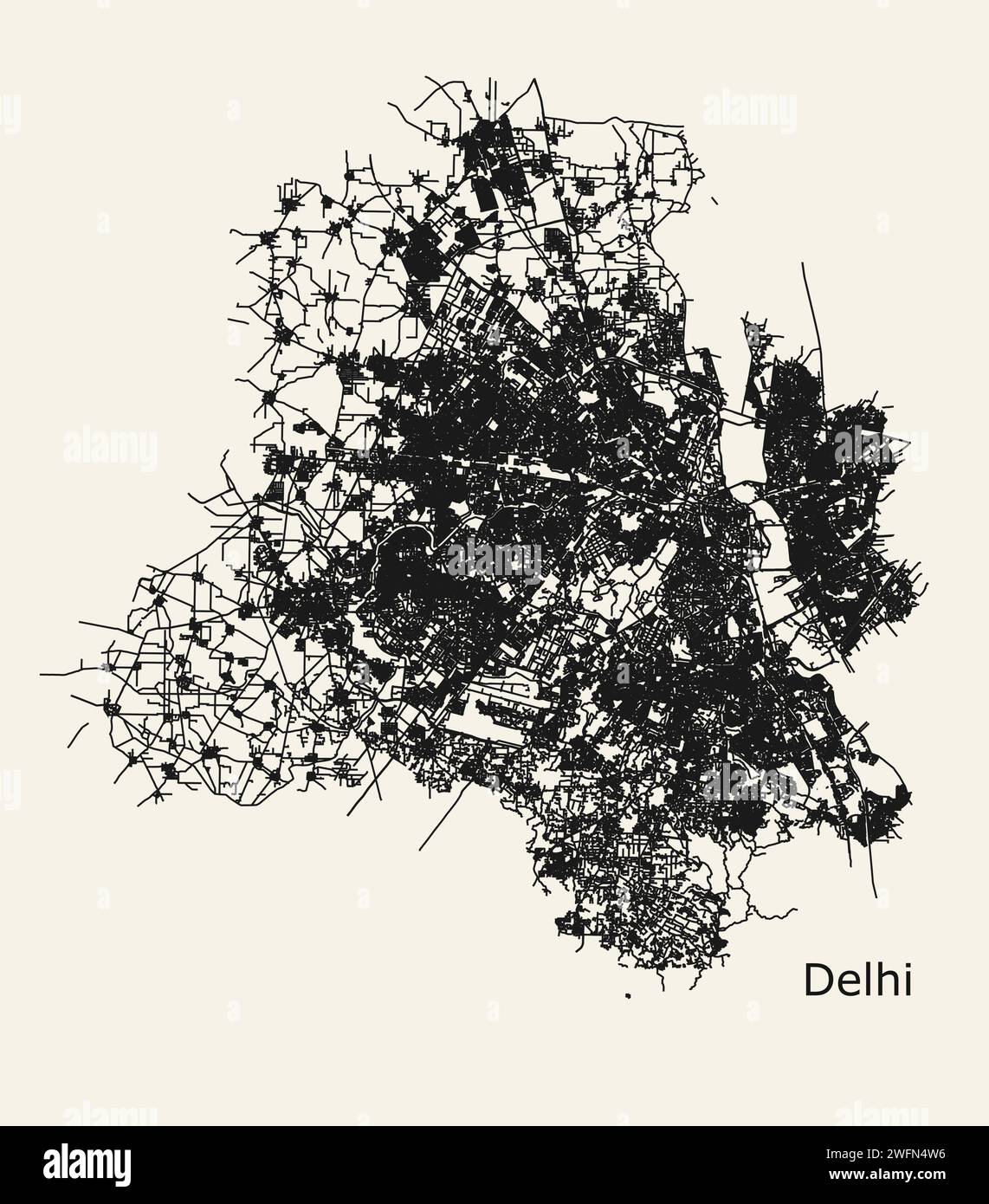 City road map of Delhi, India Stock Vector Image & Art - Alamy