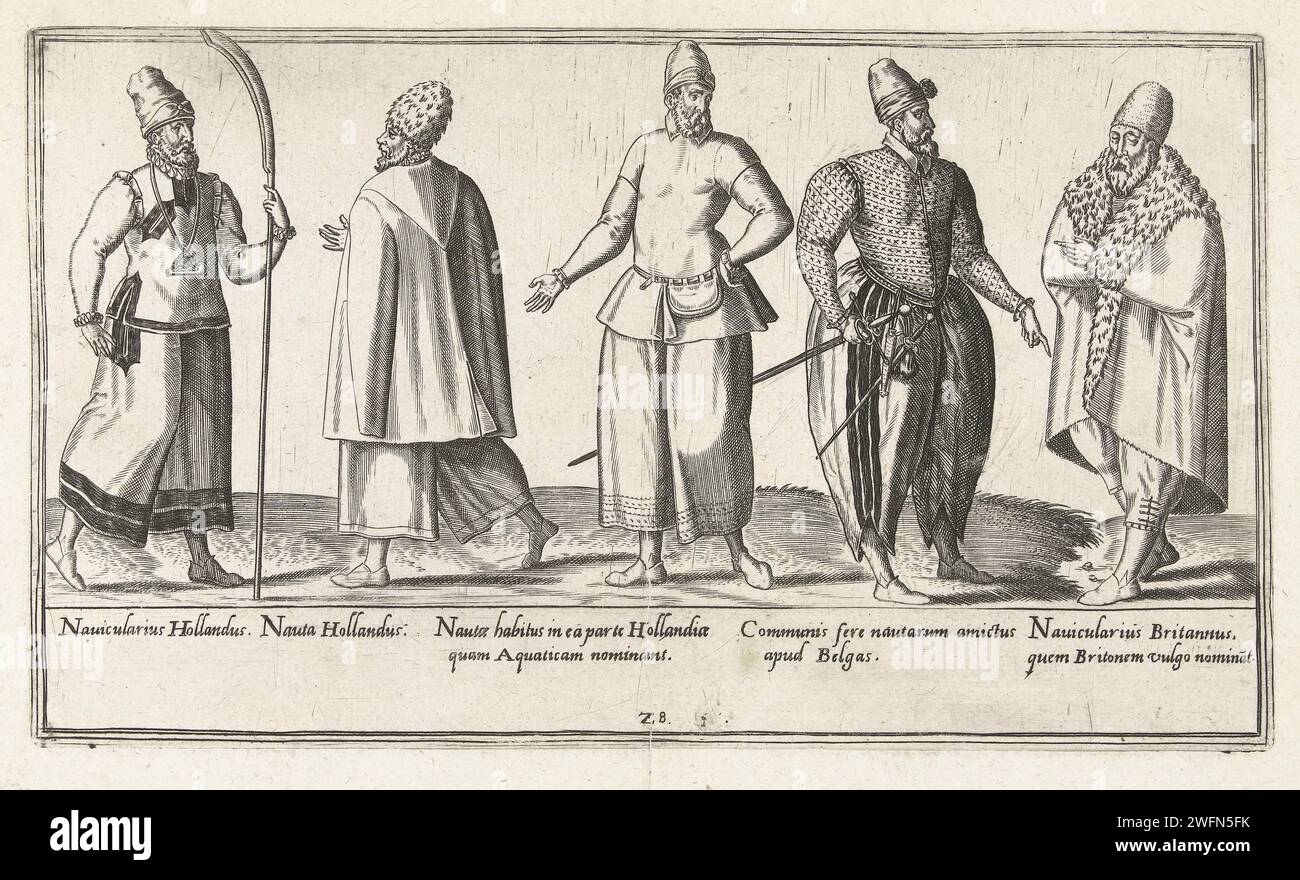 Clothing from regional sailors around 1580, Abraham de Bruyn, 1581 ...