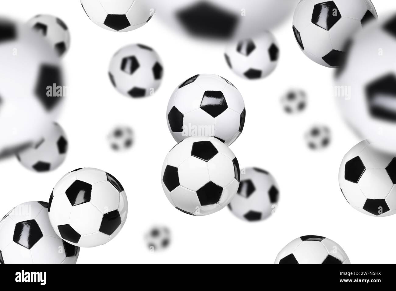 Falling soccer balls hi-res stock photography and images - Alamy