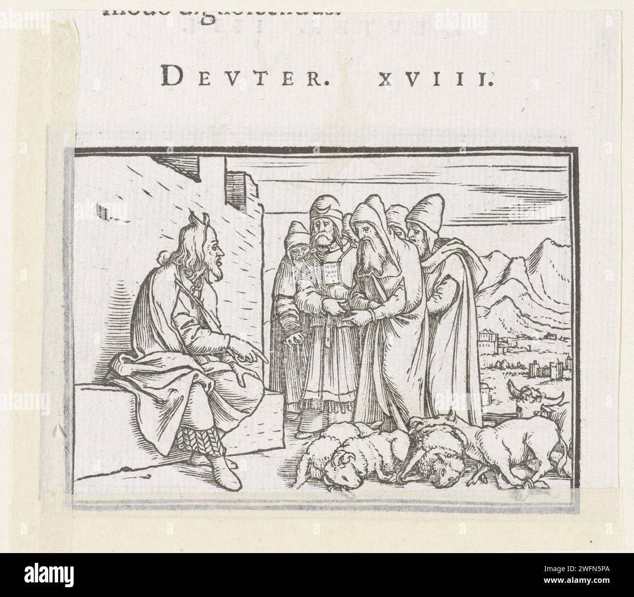 Moses teaches the priests, Hans Holbein (II), 1538 print Moses teaches ...