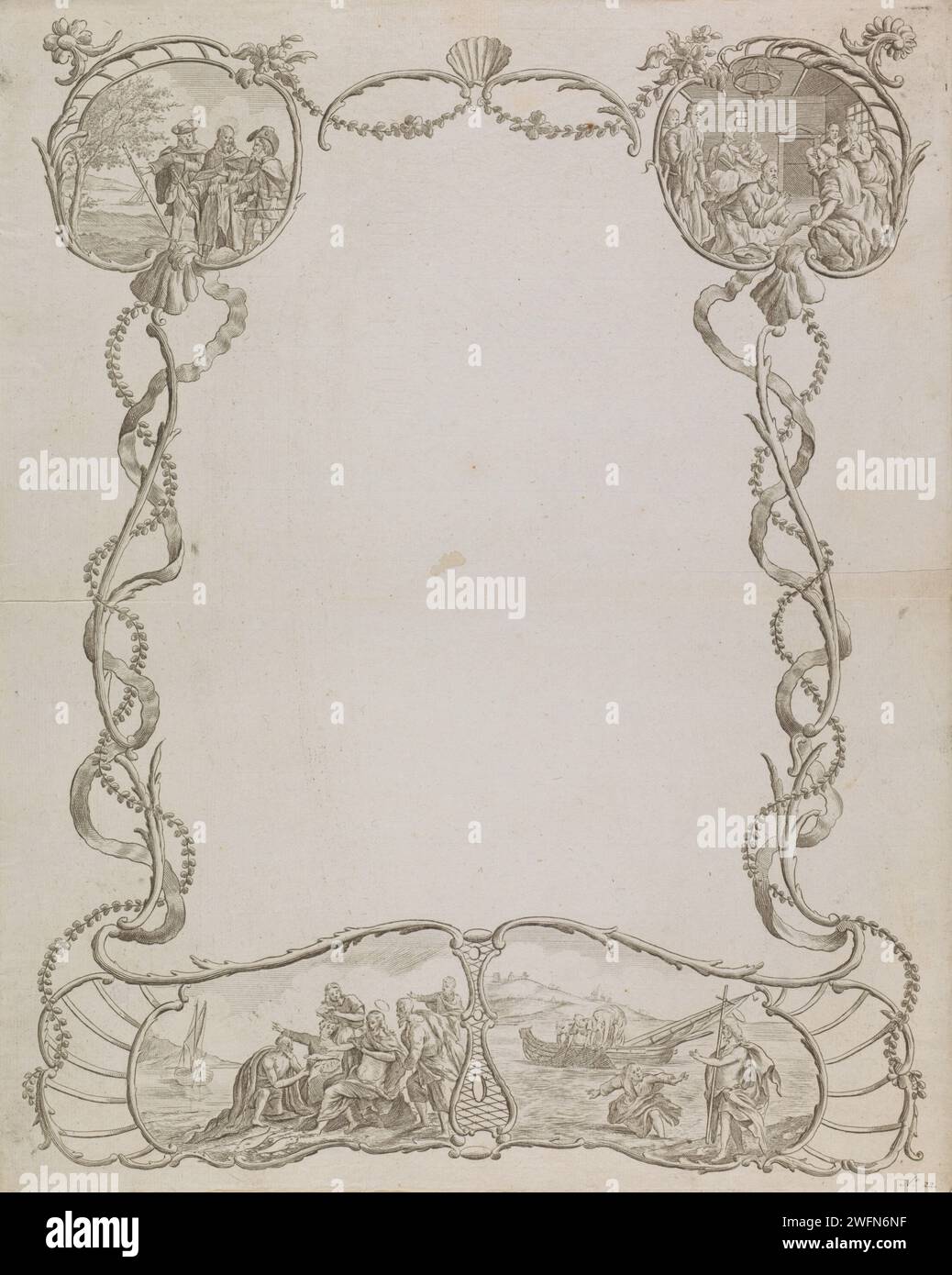 Wish letter with Christ and Apostles, c. 1700 - c. 1899 print Wish ...