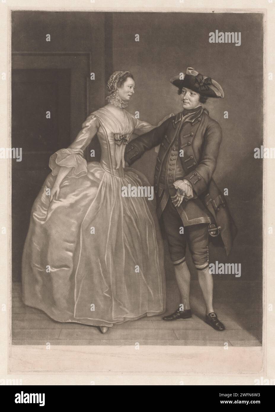 Portrait of Thomas Lowe and Mrs. Chambers as Captain Macheath and Polly ...