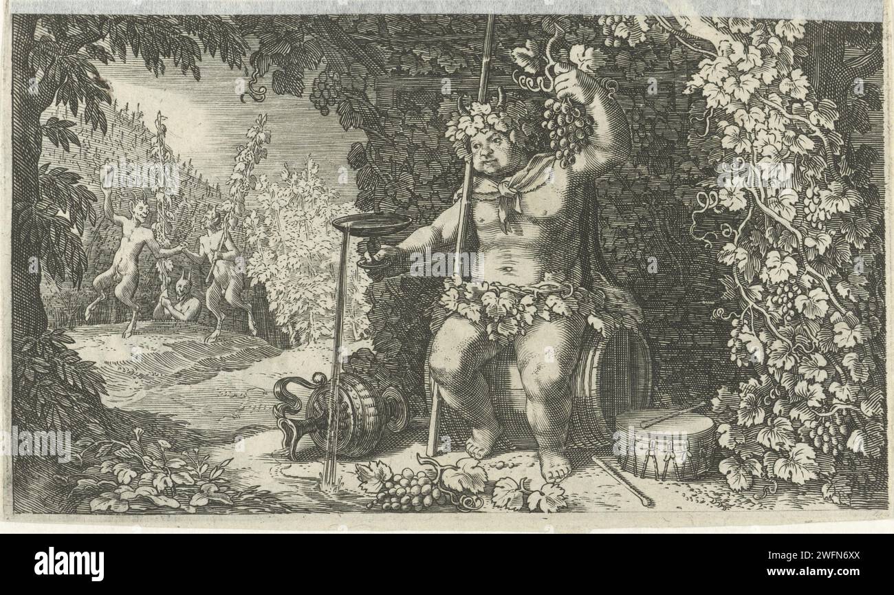 Bacchus as God of Wine, Pieter Serwouters, After David VinckBoons, 1616 ...