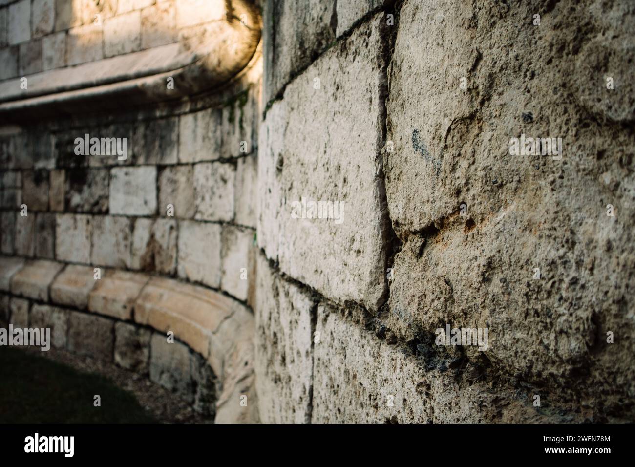 An ancient building, a castle, with masonry. Antique building ...