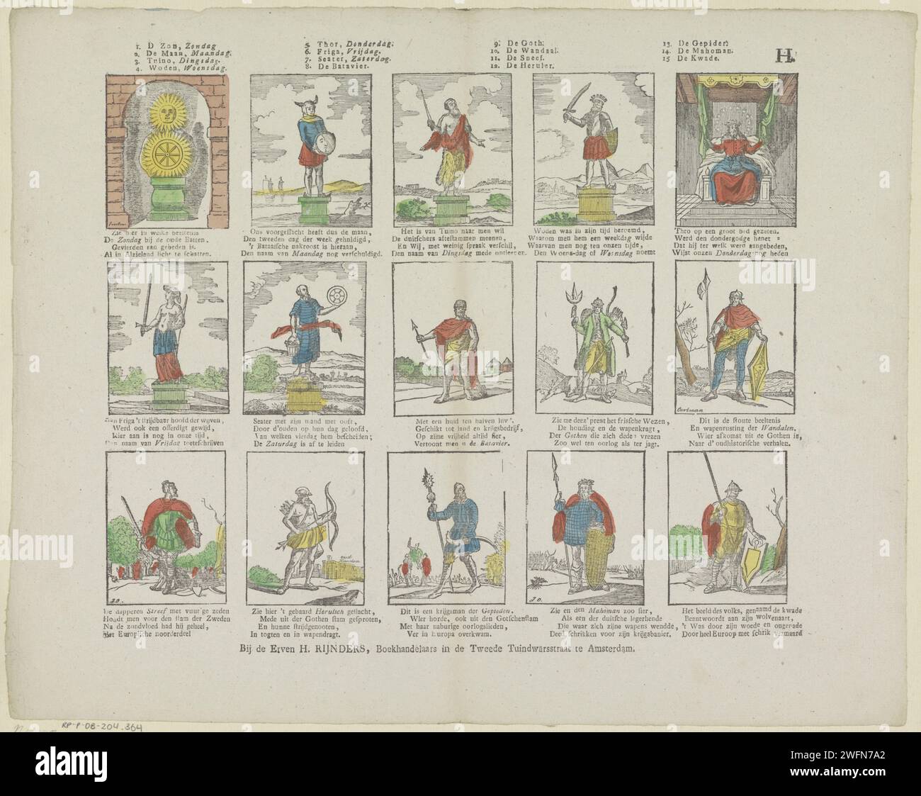 Mythological figures, the days of the week and various tribes, 1806 ...
